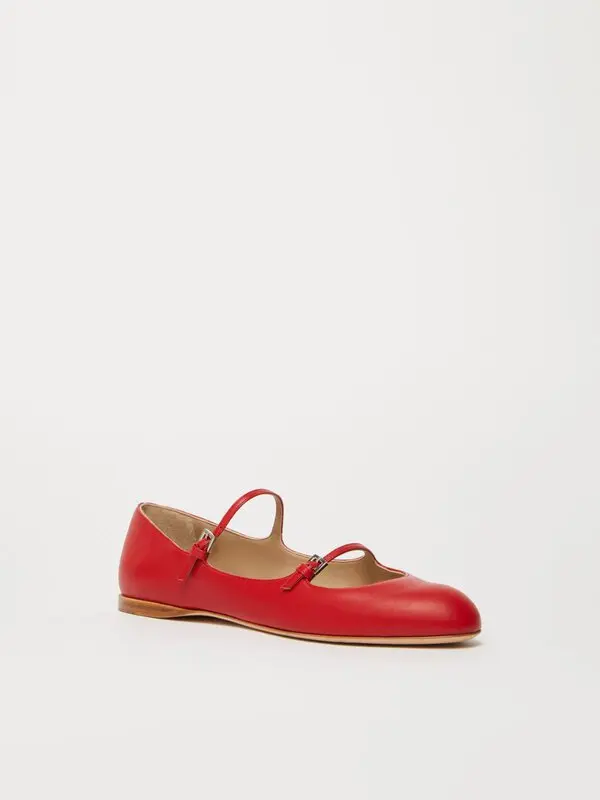 Max Mara Nappa Leather Ballet Flats
