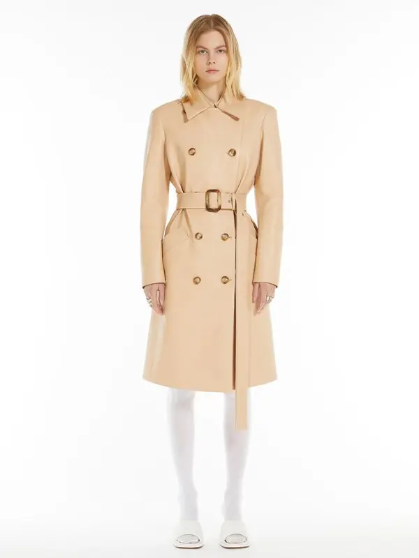 Max Mara Nappa Leather Trench Coat