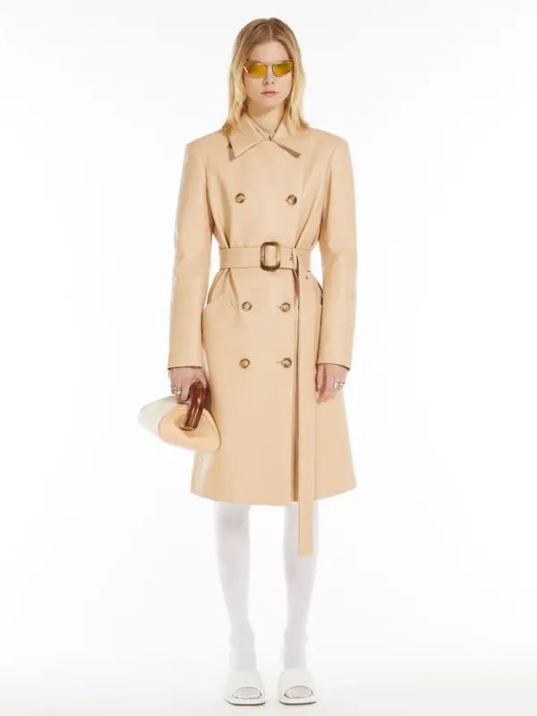 Max Mara Nappa Leather Trench Coat