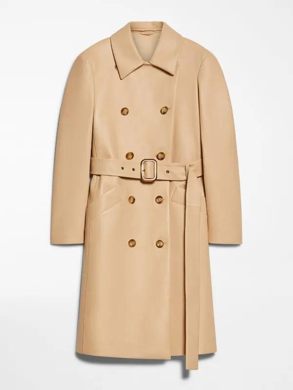 Max Mara Nappa Leather Trench Coat
