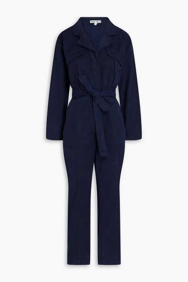 ALEX MILL Expedition Cropped Tencel™-blend Twill Jumpsuit - Navy