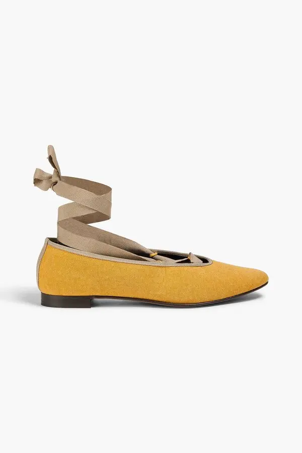 ALEX MILL Juliet Canvas Ballet Flats - Marigold