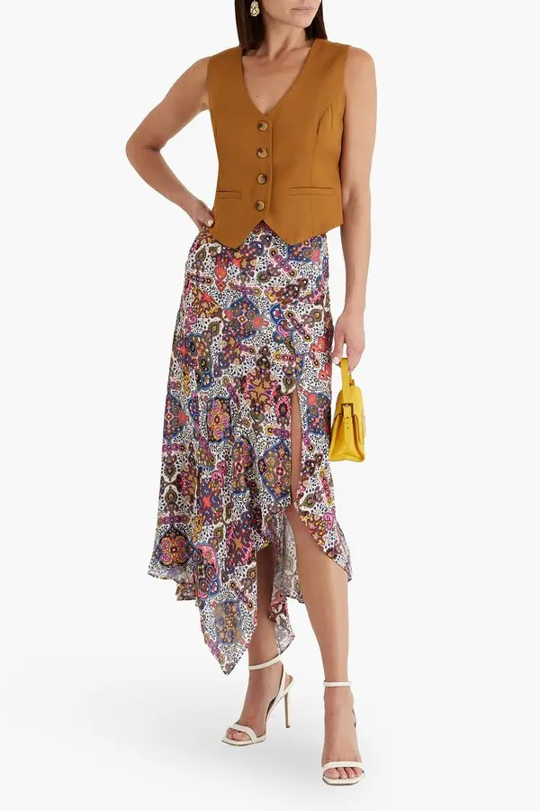 Veronica Beard Mac Paisley-print Crepe Midi Skirt