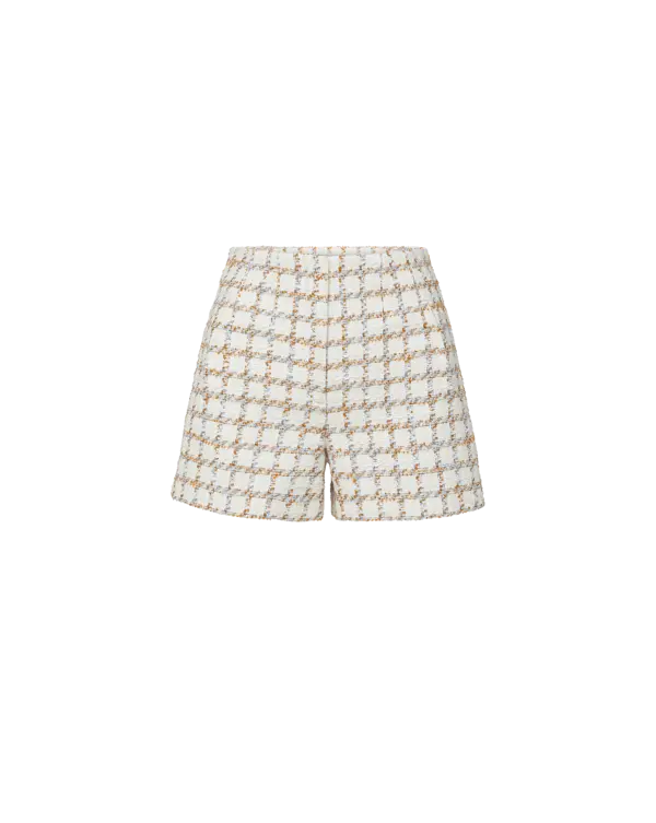Veronica Beard Jazmin Tweed Shorts - Ecru Multi