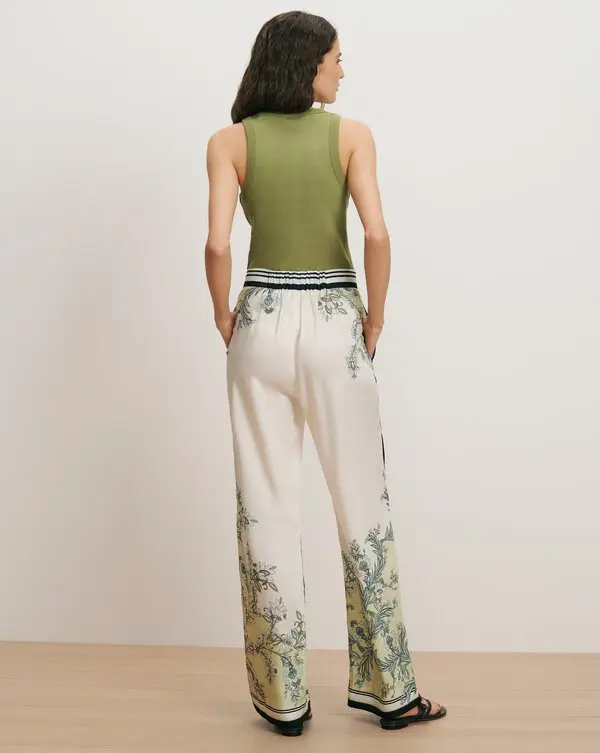 Veronica Beard Jordyn Cropped Tank Top - Cactus