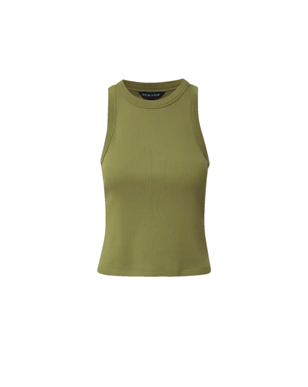 Veronica Beard Jordyn Cropped Tank Top - Cactus