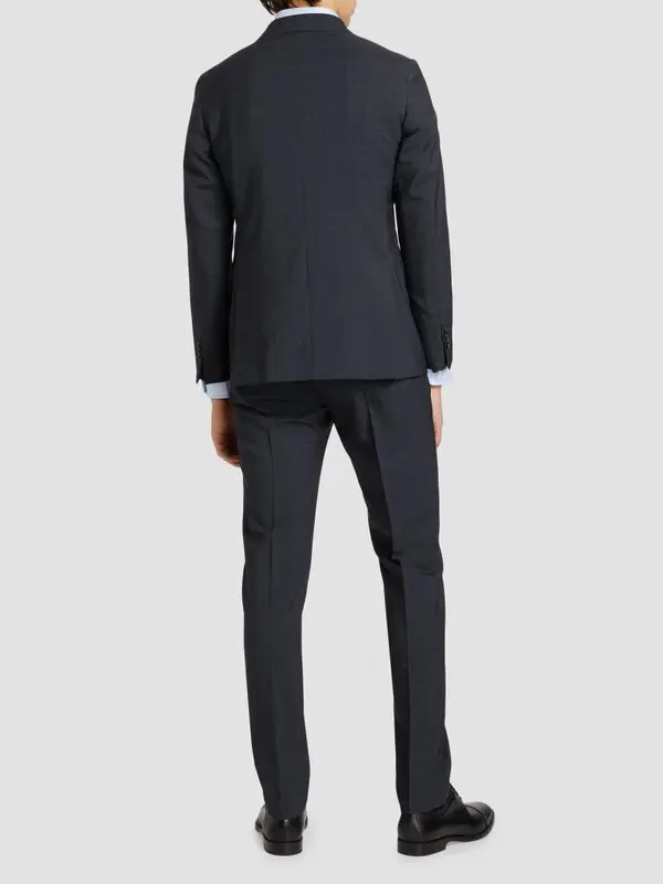 SAKS FIFTH AVENUE Collection Plaid Wool Single-breasted Suit