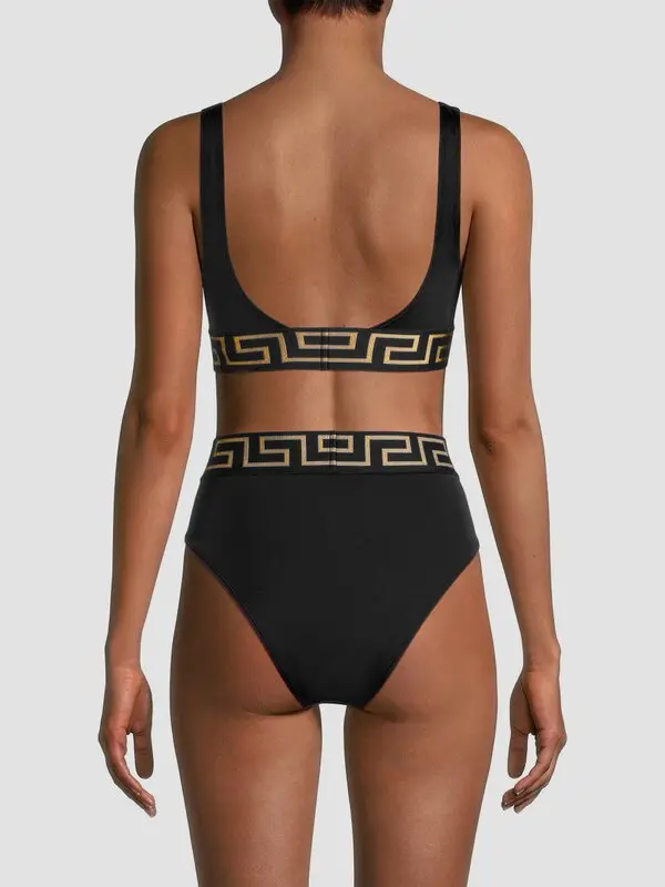 Versace Greca Triangle Bikini Top
