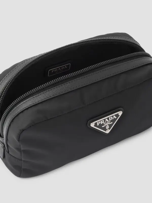 Prada Re-nylon And Saffiano Necessaire - Black
