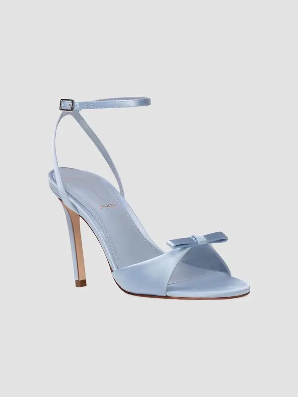 BLACK SUEDE STUDIO Albie 100mm Satin High Heel Sandals