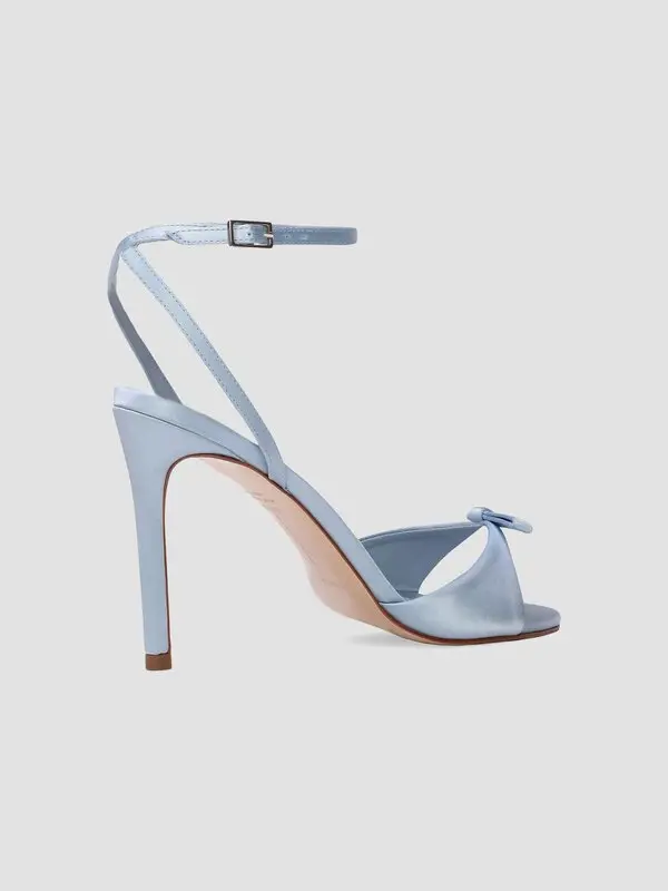 BLACK SUEDE STUDIO Albie 100mm Satin High Heel Sandals