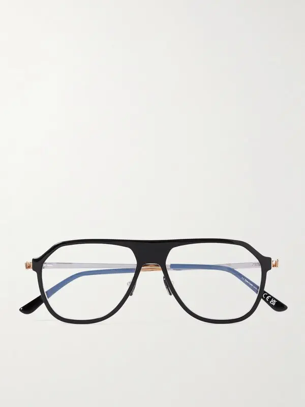TOM FORD Aviator-style Blue Light-blocking Optical Glasses - Black