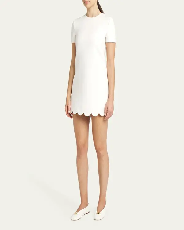 Valentino Garavani Vlogo Medallion Calfskin Ballerina Flats
