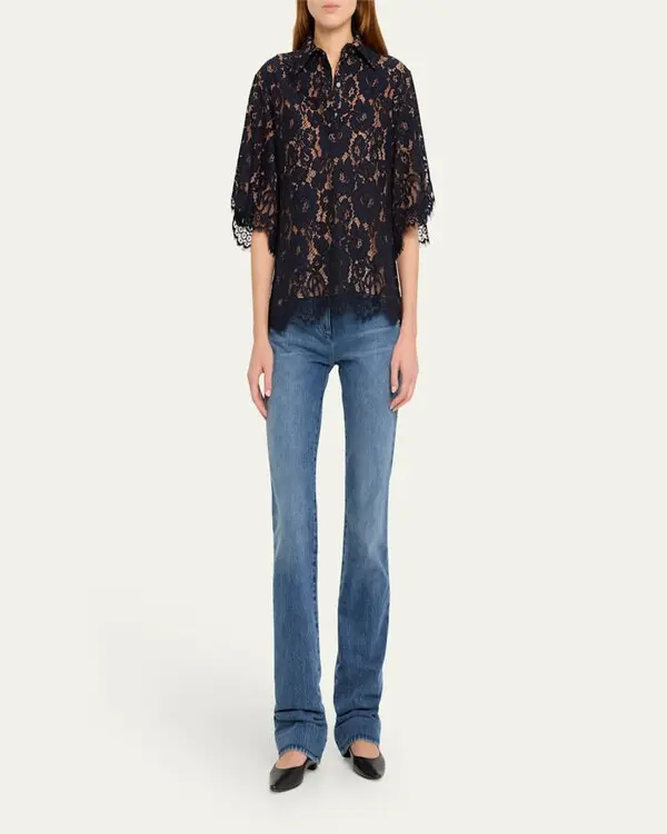 Michael Kors Slim Stovepipe Jeans - Indigo