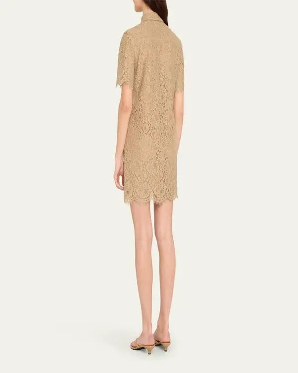 fitted lace wedding dress Michael Kors
