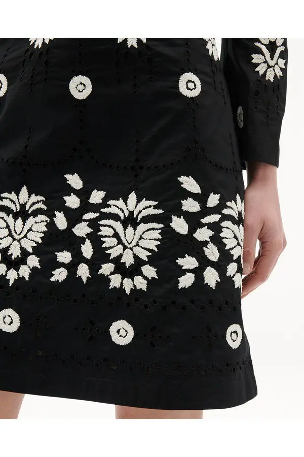 Figue Mazie Embroidered Dress In Black - 75% Off | Editorialist