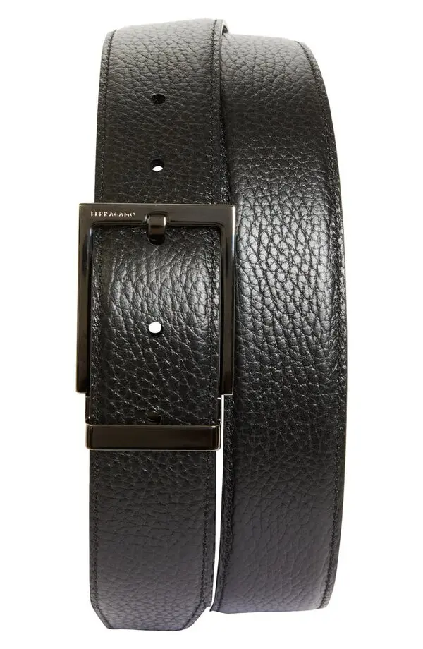 FERRAGAMO Classic Double Adjustable Reversible Leather Belt - Moro