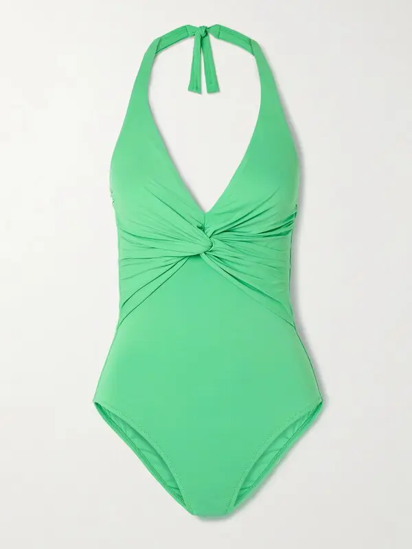 Melissa Odabash Zanzibar Halterneck Swimsuit - Green