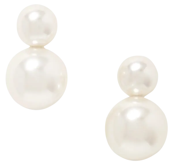 JENNIFER BEHR Iris Faux Pearl Stud Earrings - Ivory