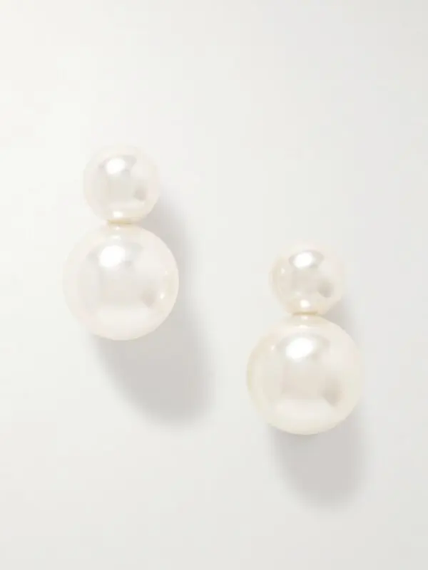 JENNIFER BEHR Iris Faux Pearl Stud Earrings - Neutrals