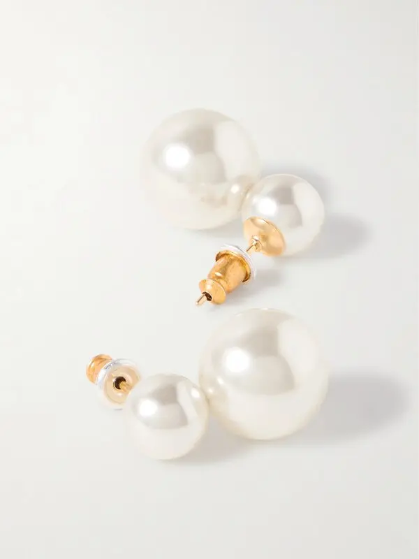 JENNIFER BEHR Gold-tone Pearl Stud Earrings - Neutrals