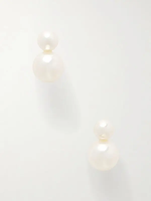 JENNIFER BEHR Gold-tone Pearl Stud Earrings - Neutrals