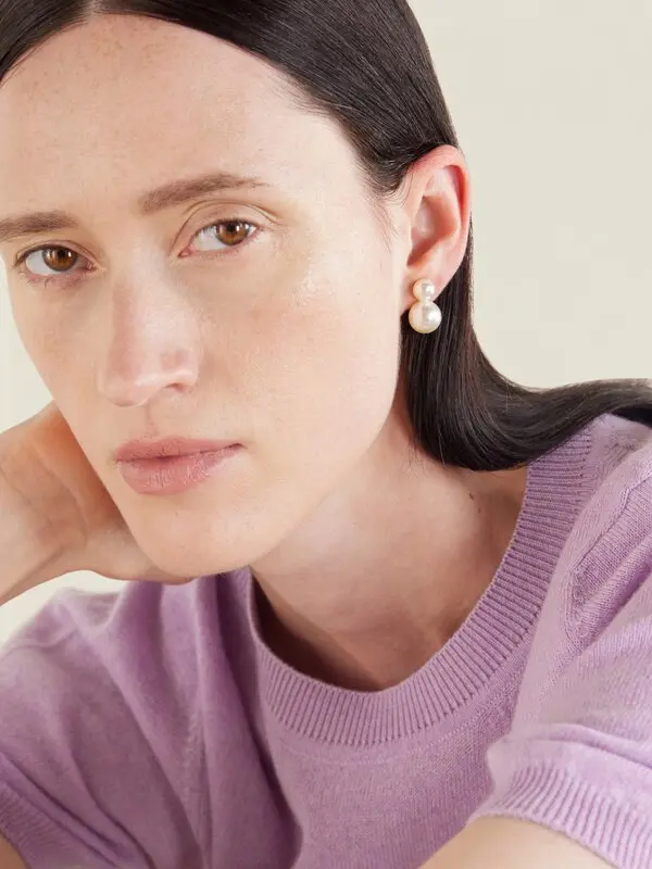JENNIFER BEHR Gold-tone Pearl Stud Earrings - Neutrals