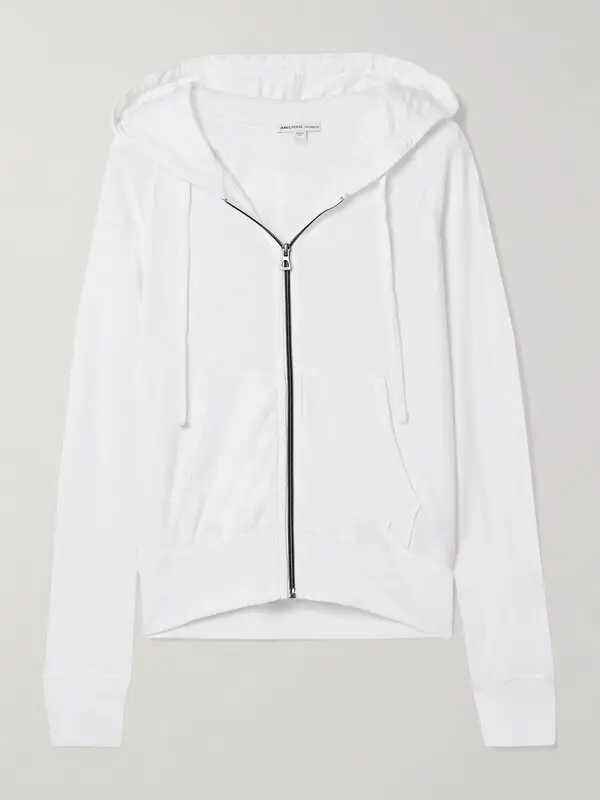 JAMES PERSE French Cotton-terry Hoodie - White