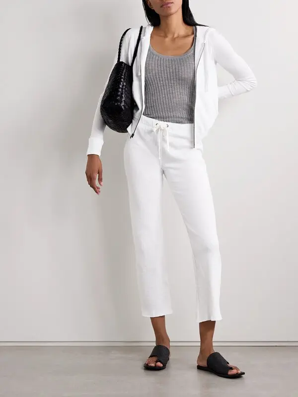 JAMES PERSE French Cotton-terry Hoodie - White