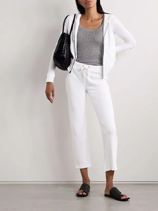 JAMES PERSE French Cotton-terry Hoodie - White