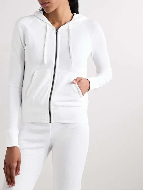 JAMES PERSE French Cotton-terry Hoodie - White