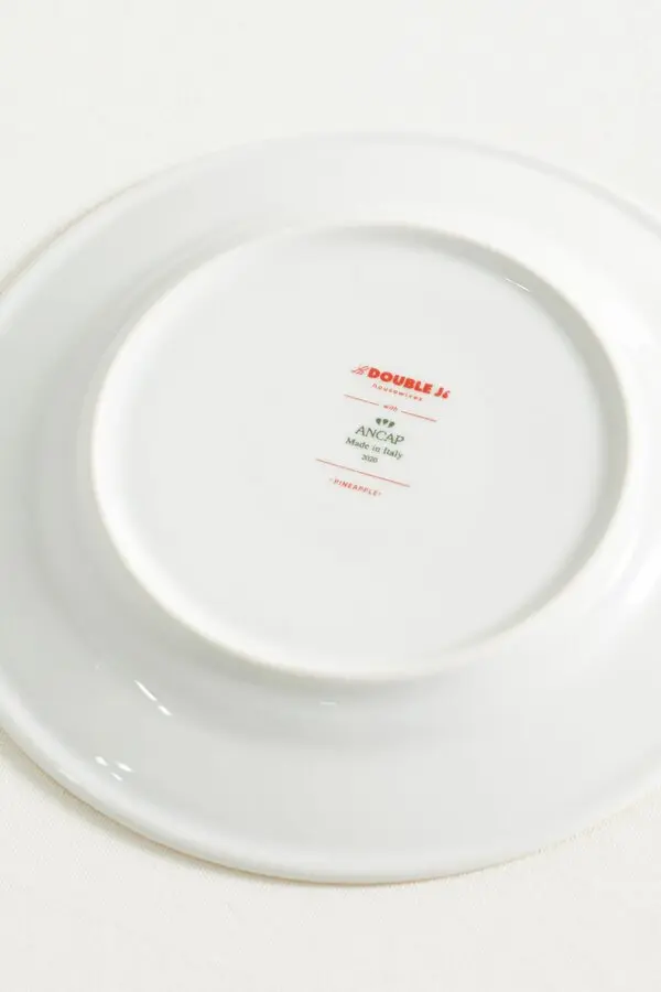 La DoubleJ Set Of Two Gold-plated Porcelain Dessert Plates - Green