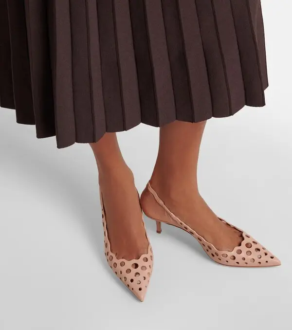 GIANVITO ROSSI Leather Slingback Pumps - Pink