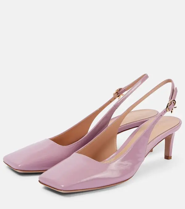 GIANVITO ROSSI Leather Slingback Pumps - Pink