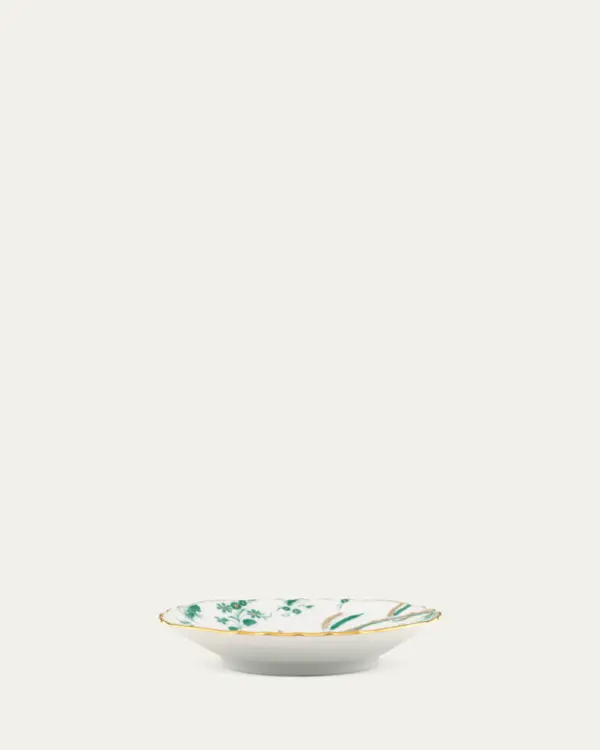 GINORI 1735 Oro Di Doccia Tea Saucer, Giada - Gldgrn
