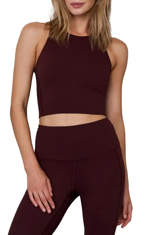RHONE Revive Longline Bra - Cherry Bark