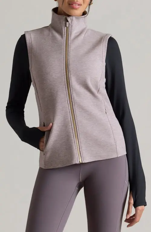 RHONE Dreamglow Zip-up Vest - Taupe Mist