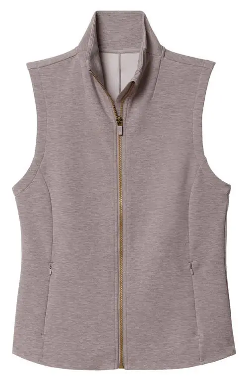 RHONE Dreamglow Zip-up Vest - Taupe Mist