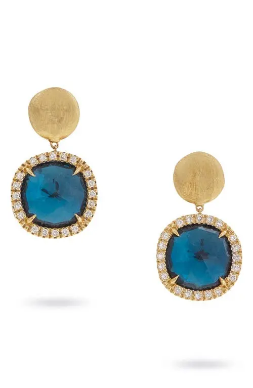 Marco Bicego London Blue Topaz & Diamond Drop Earrings