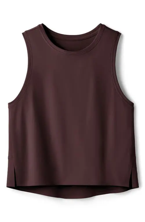 RHONE Serene Crop Tank Top - Deep Mauve
