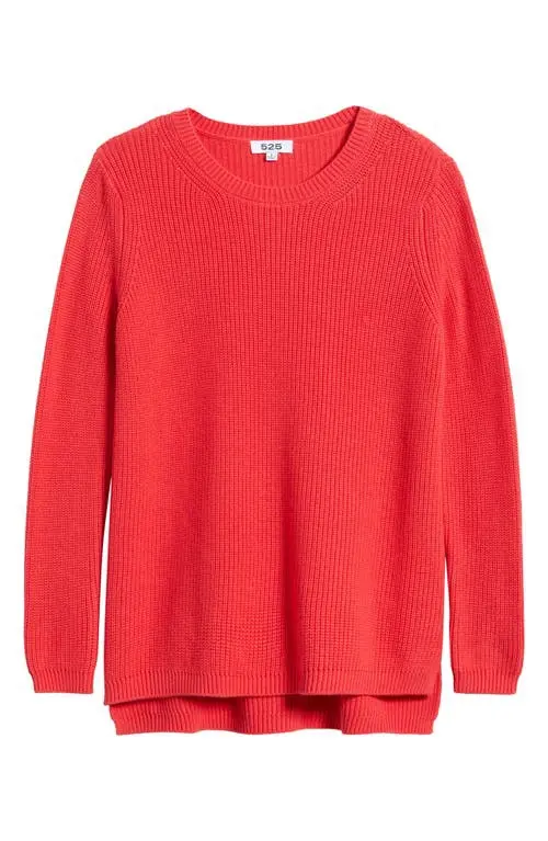 525 America 525 Emma High-low Sweater - Tomato