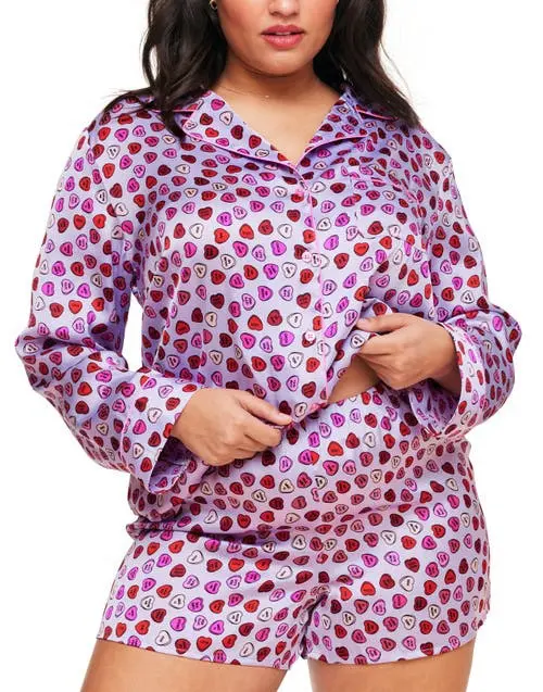 ADORE ME Sammi Pajama Set - Heart Purple