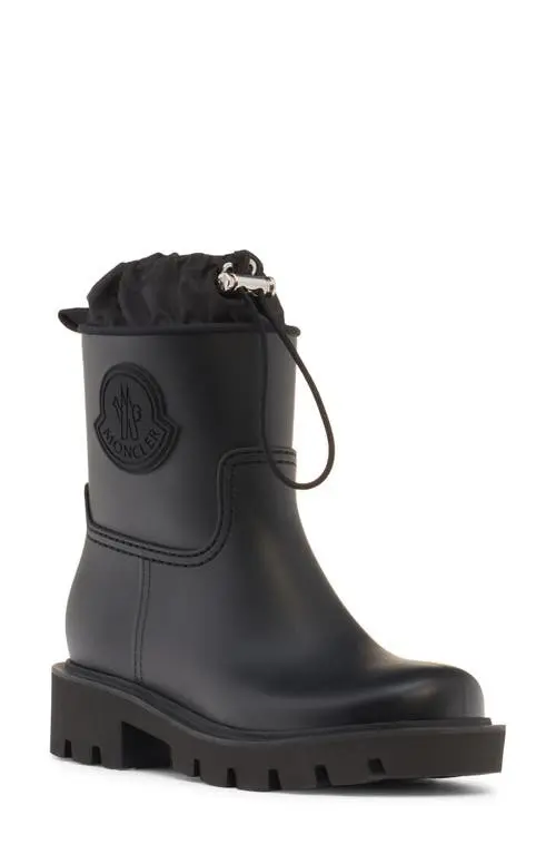 Moncler Kickstream Waterproof Rain Boots - Black