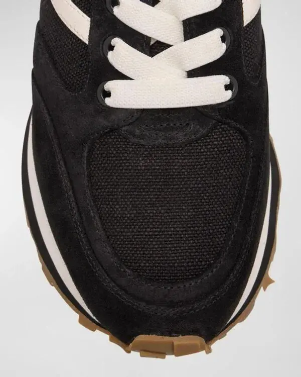 Veronica Beard Valentina Leather Sneakers - Black