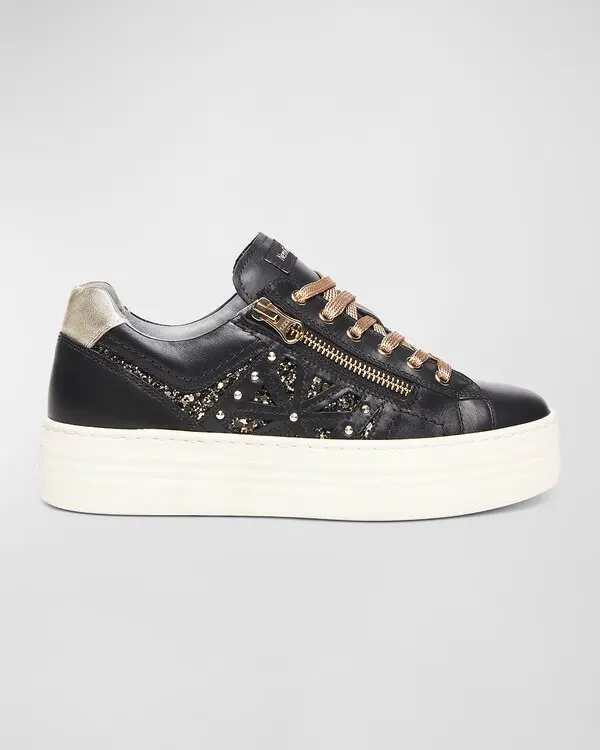 NEROGIARDINI Metallic Glitter Sneakers