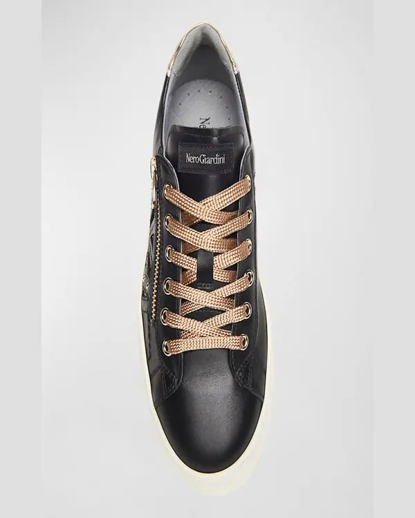 NEROGIARDINI Metallic Glitter Sneakers
