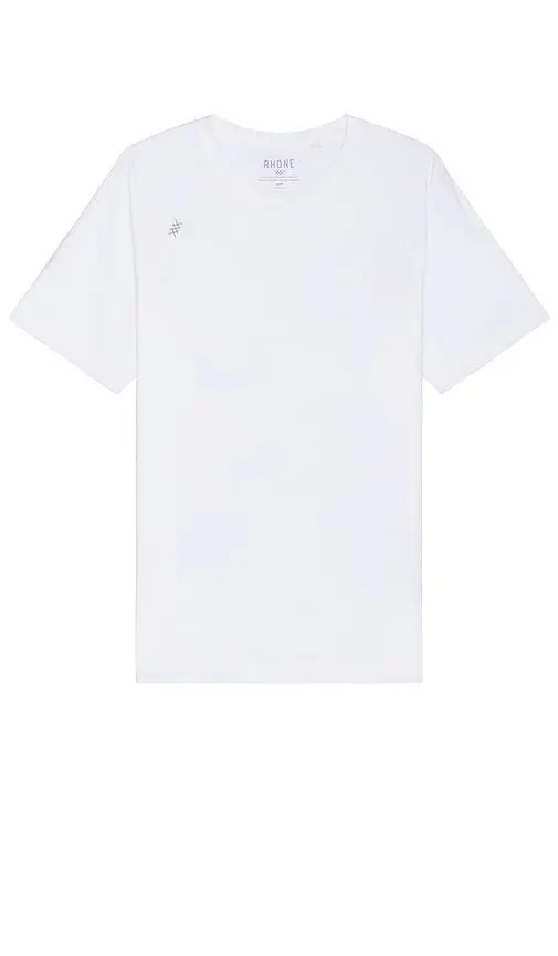 RHONE Reign Short Sleeve Tee In White - Bright White