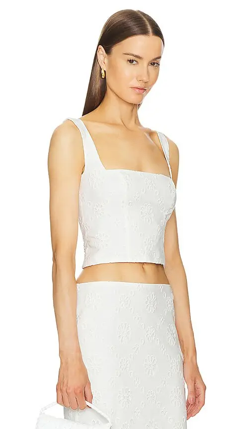 HELSA Eyelet Corset Top