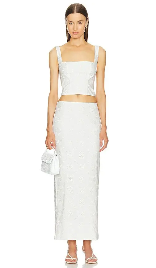 HELSA Eyelet Corset Top
