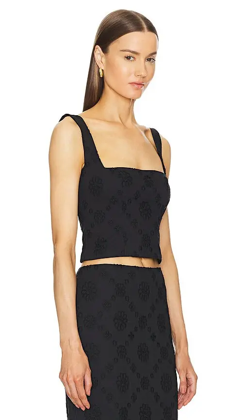 HELSA Eyelet Corset Top